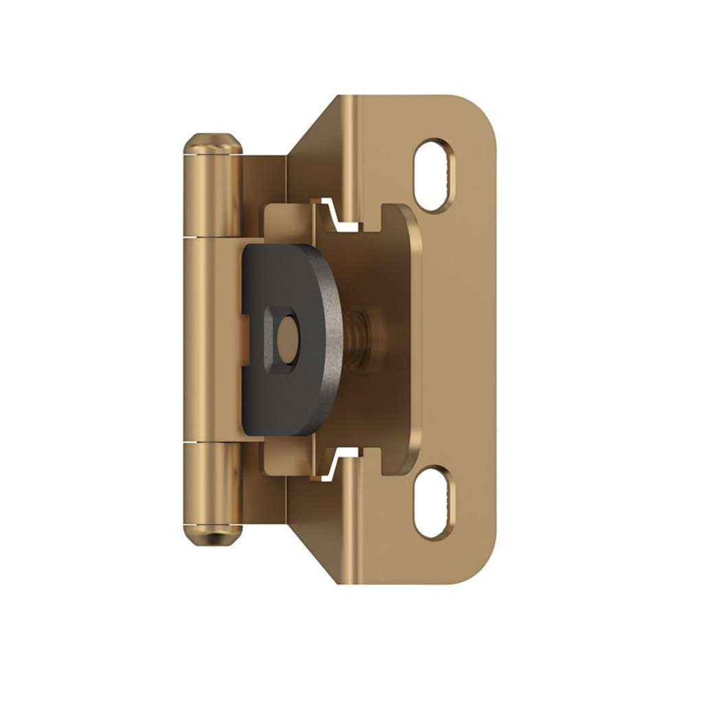 AMEROCK Single Demountable 1/4" Overlay Cabinet Hinge (pair) in Champa ...